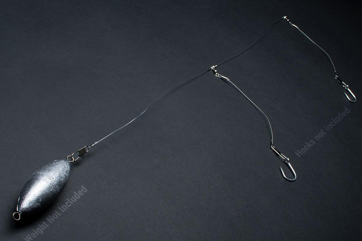 Battle Angler Set of 5 Fishing Dropper-Loop Rigs w/ Glow beads (Type ...