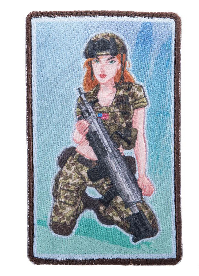 Patch Fiend Modern Pinup Girl Series Embroidered Morale Patch (Model ...