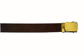 Rothco Military Web Belts - 44 Inches Long - Brown/Gold - Hero Outdoors