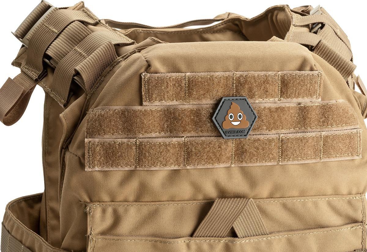 "Operator Profile PVC Hex Patch" Emoji Series (Emoji: Poo) - Hero Outdoors