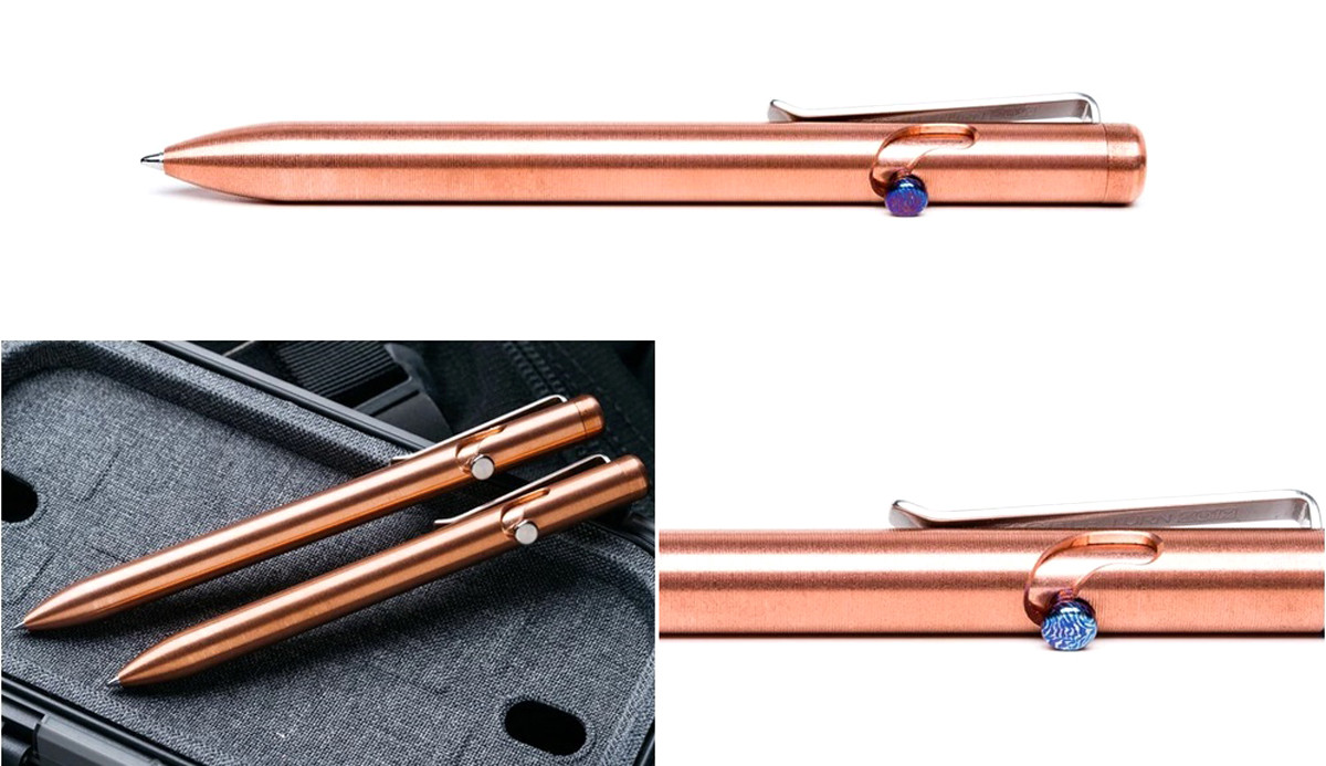 Tactile Turn Bolt Action Pen Standard - Copper w/Timascus Bolt - Hero ...