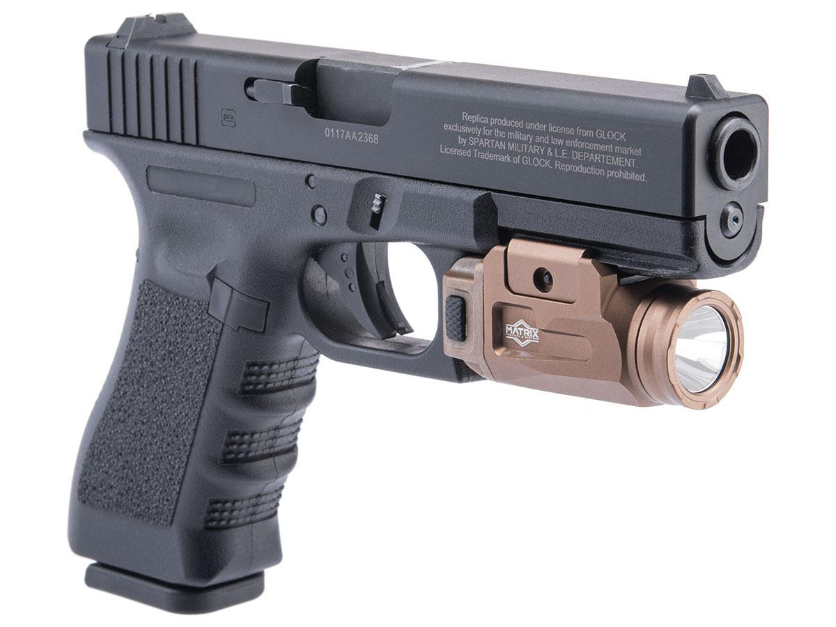 Matrix Tactical L5215B 600/500 Lumen Pistol Flashlight w/ Rechargeable ...