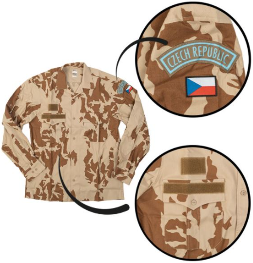 Czech Military Issue Desert Camo LG/SL Field Shirt - Hero Outdoors
