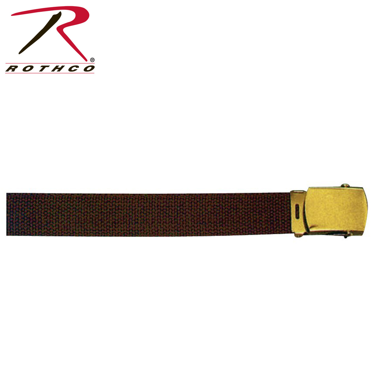 Rothco Military Web Belts - 54 Inches Long - Brown/Gold Buckle - Hero ...