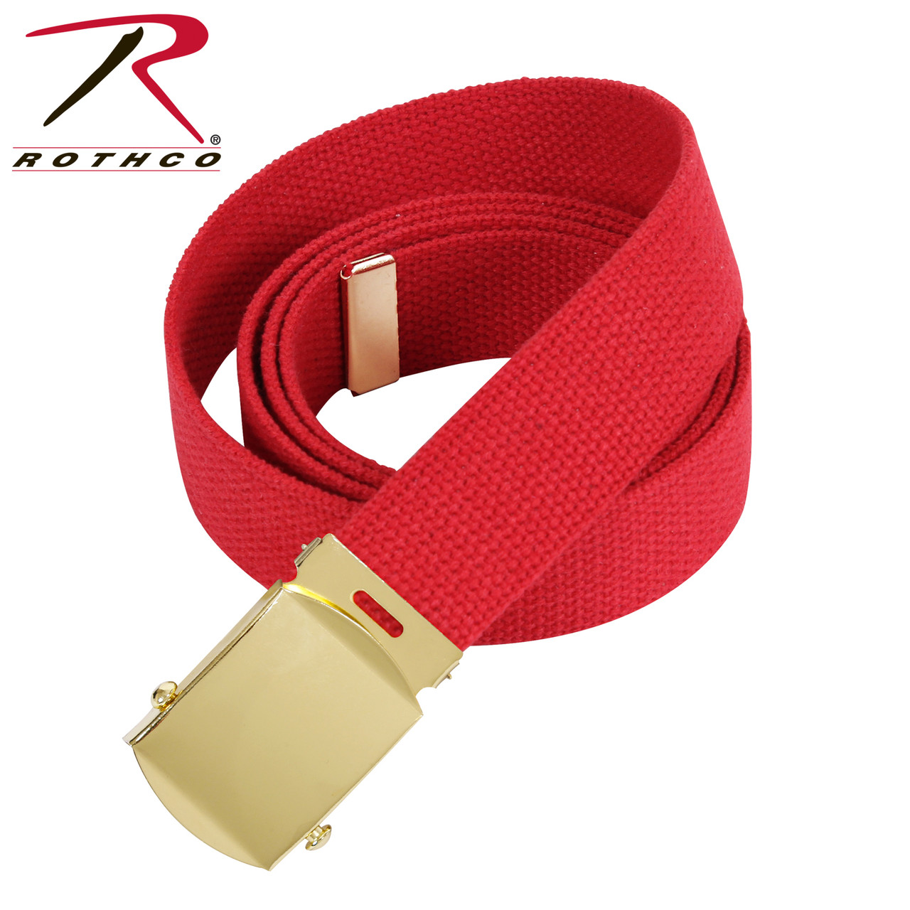 Rothco Military Web Belts - 54 Inches Long - Red/Gold Buckle - Hero ...
