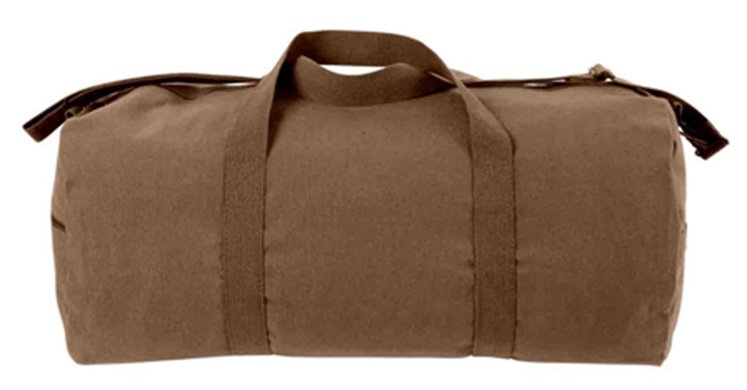 Rothco Canvas Shoulder Duffle Bag - 24 Inch - Earth Brown - Hero Outdoors