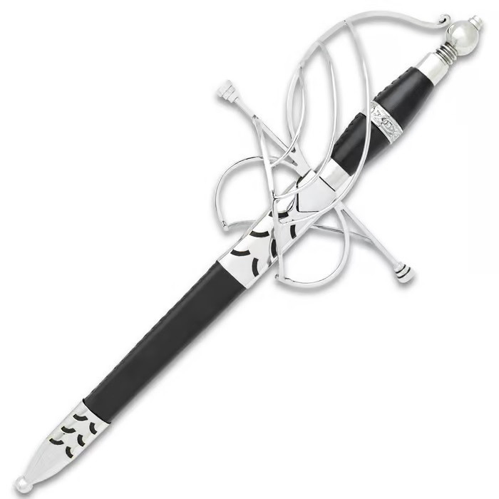 Legends In Steel Mini Black Prince Rapier & Scabbard - Hero Outdoors