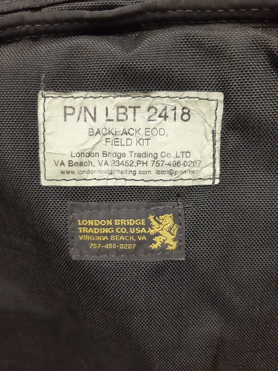 London Bridge Trading LBT-2418 EOD Pack - Black - Hero Outdoors