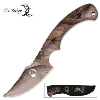 Elk Ridge Tom Anderson Full Tang Fixed Blade Skinning Knife Camo - Hero ...