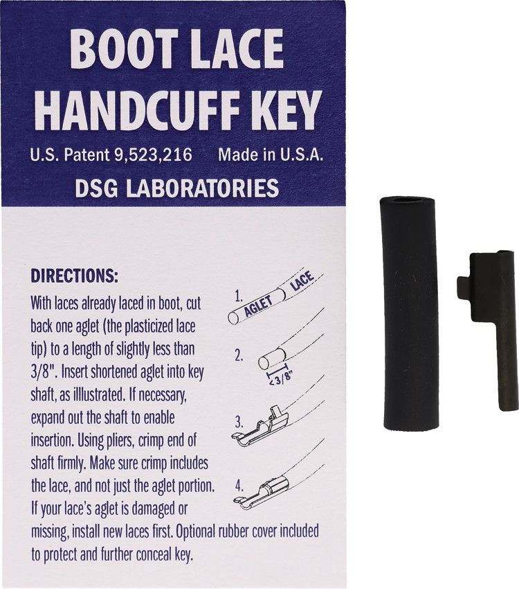 Boot Lace Covert Handcuff Key