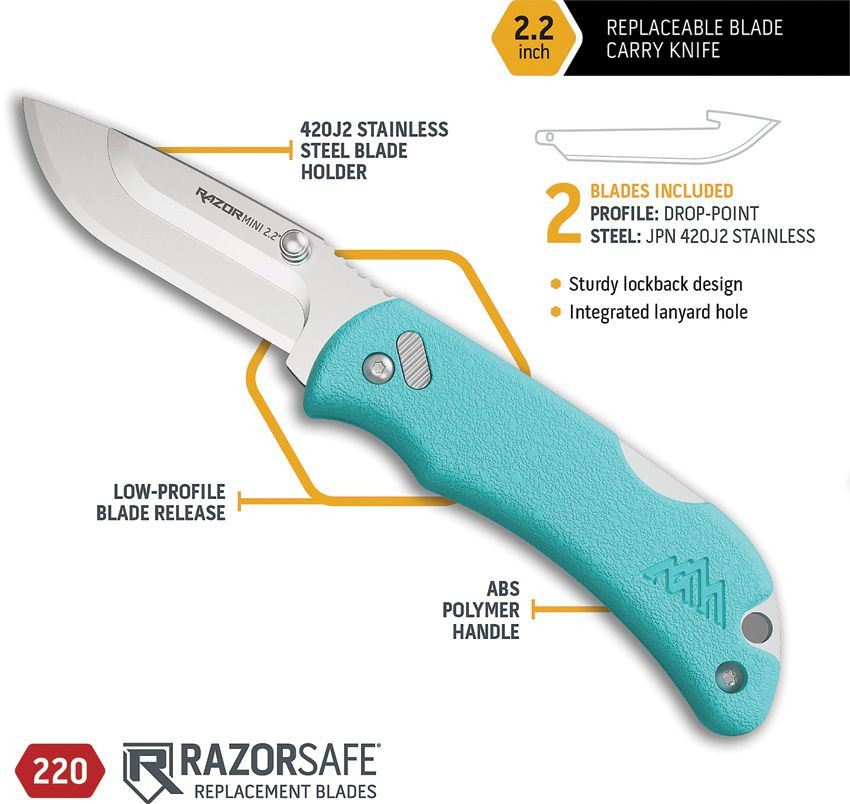 Razor Mini Lockback Teal