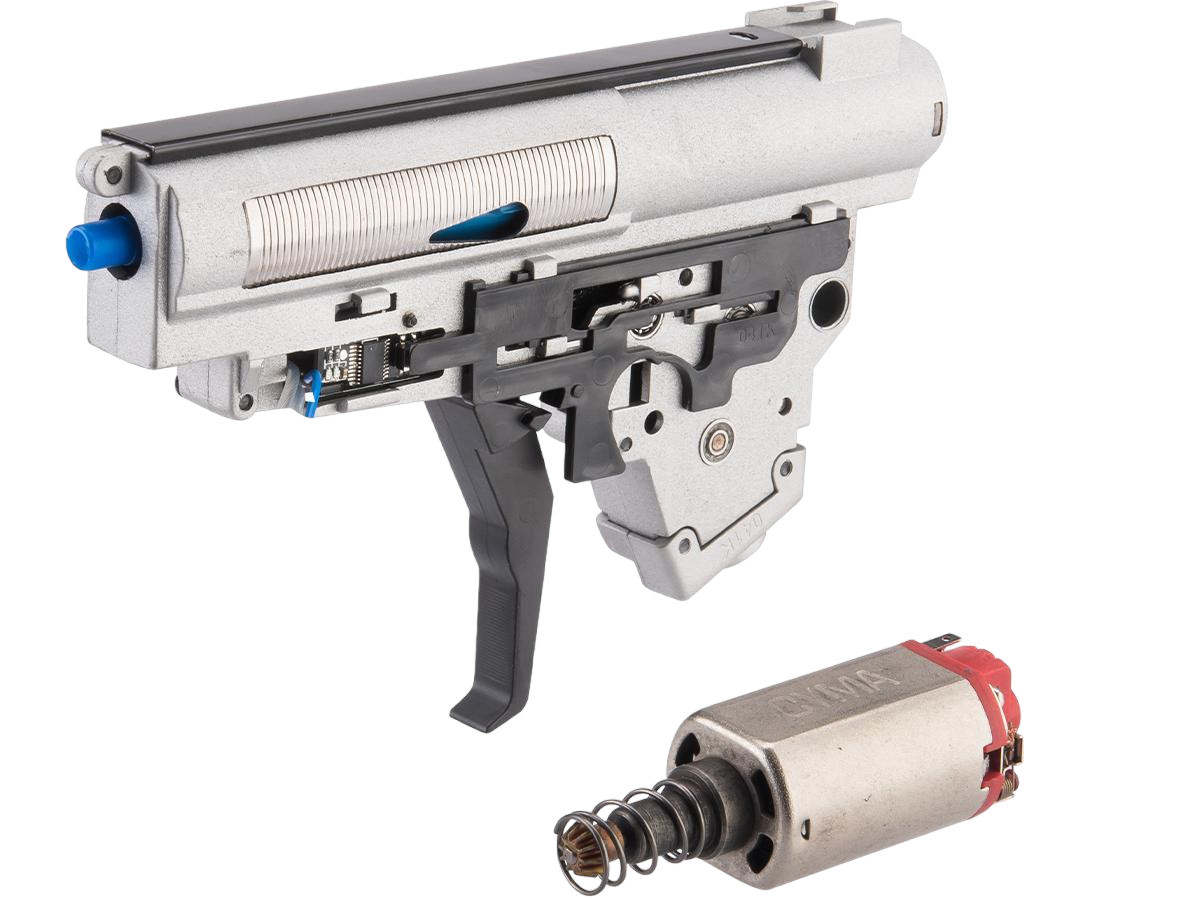 Cyma Version 3 Gearbox and Motor Set w/ ETU for SMG-9 & MP5K AEG ...