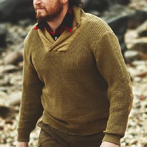 Rothco WWII Vintage Mechanics Sweater - Khaki - Hero Outdoors