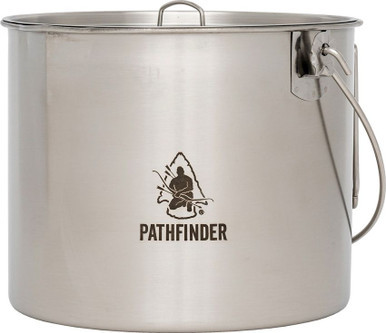 Stainless Steel 120oz. Bush Pot And Lid - Hero Outdoors