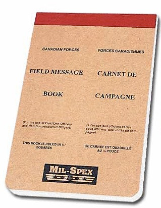 Canadian Armed Forces Mil-Spex Field Message Pad - Hero Outdoors