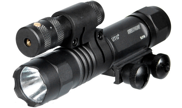 UTG LED Weapon Flashlight & WE Adjustable Red Laser Combo - 10 ...