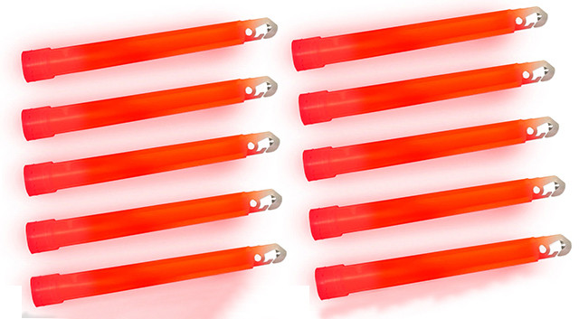Cyalume 6" ChemLight LightSticks - Red (Set of 10) - Hero Outdoors