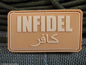 Mini Infidel PVC - Desert - Morale Patch - Hero Outdoors