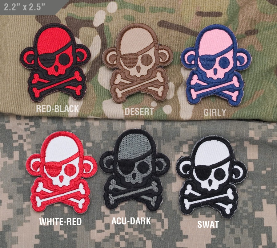 Skull Monkey Pirate - Morale Patch - Hero Outdoors