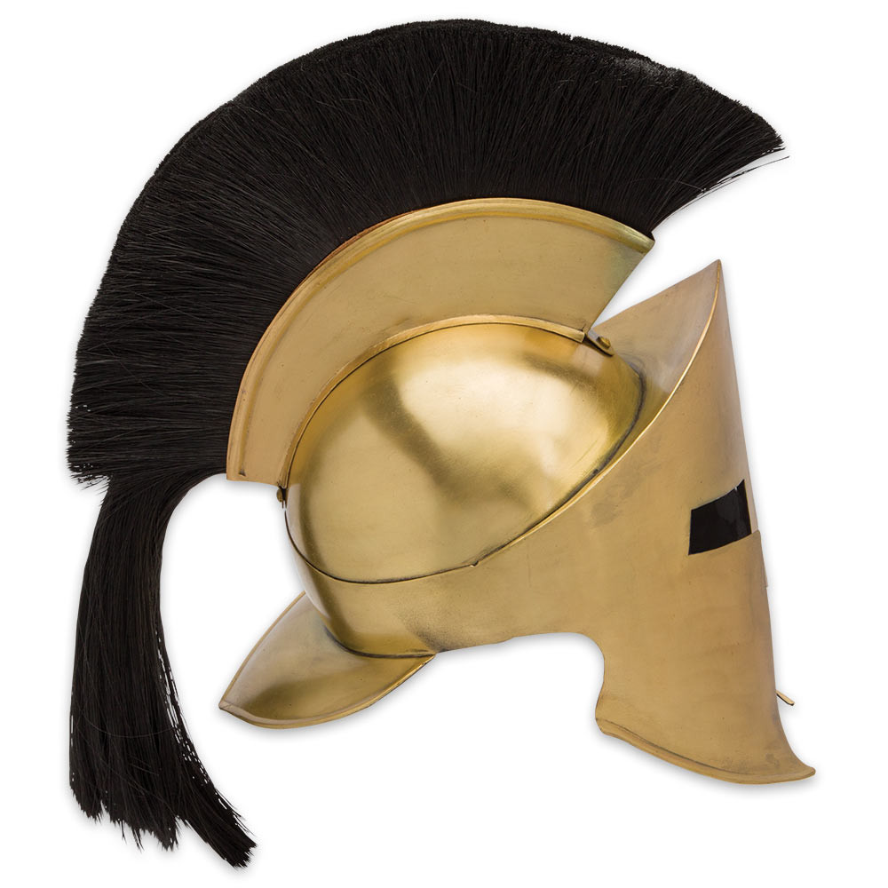 Ancient Greek / Spartan Crested Helmet and Facemask - Hero Outdoors