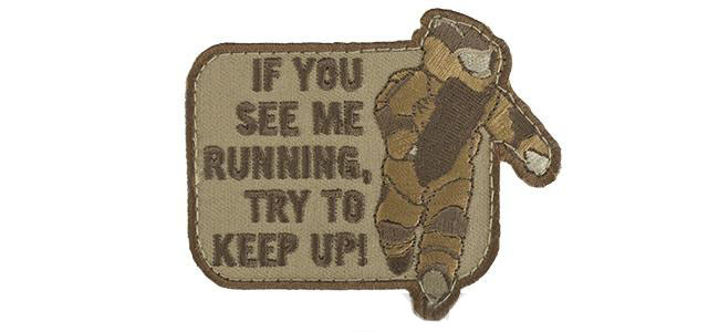 Mil-Spec Monkey "EOD Running" Morale Patch - Desert - Hero Outdoors
