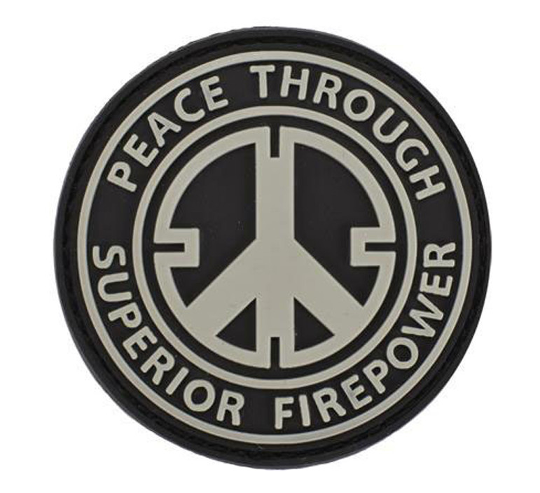 Matrix PVC Hook and Loop IFF Patch - "Peace Through Superior Firepower ...