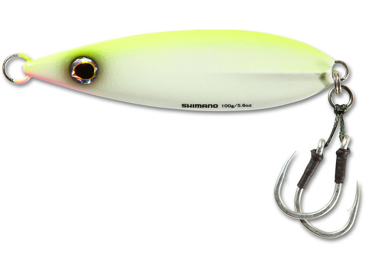 Shimano Butterfly Flat Fall Jig (Color: Chart White / 100g) - Hero Outdoors