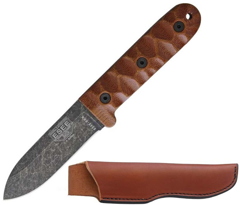 ESEE RB3-BO Camp-Lore Scandi Fixed Blade Knife, 1095 Carbon, Micarta ...