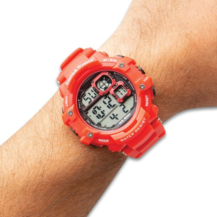 Smith & Wesson Red Tactical Digital Shock Watch - Hero Outdoors