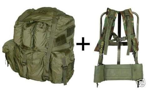 U.S. Armed Forces Large Alice Pack Used w/Frame - Olive Drab - Hero ...