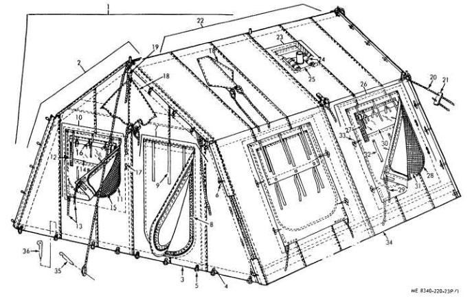 GP Expandable Frame Type Tent - U.S. Armed Forces 16'x16' - Hero Outdoors
