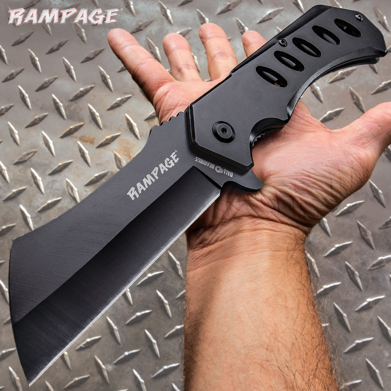 Rampage Cleaver Flipper Folding Knife - Hero Outdoors