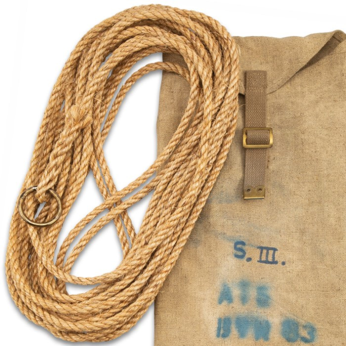 Danish Pioneer Rope With Stuff Sack -Olive Drab Colour - Hero Outdoors