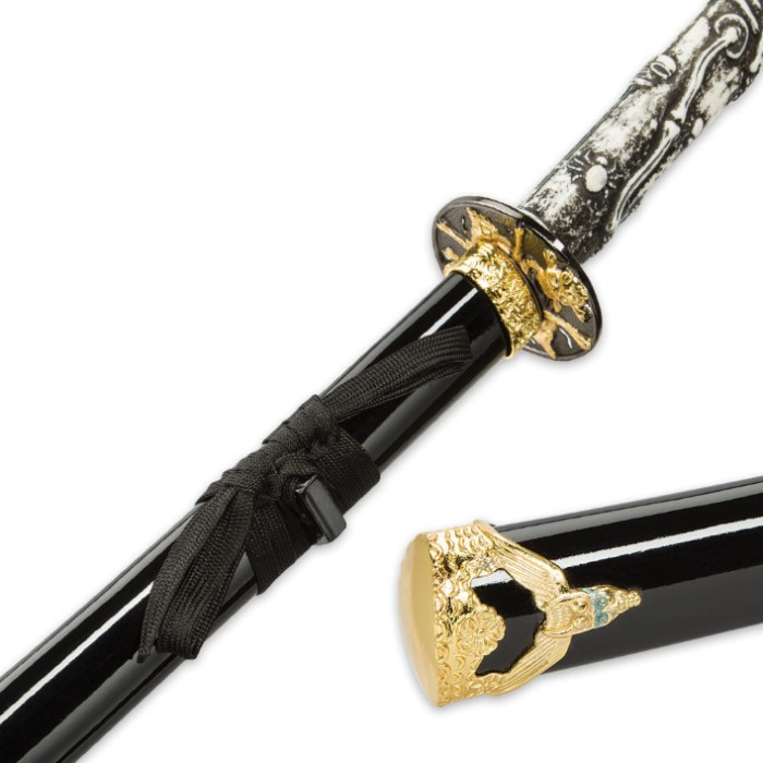 Something Wicked Skull & Bones Fantasy Katana Sword w/Scabbard - Hero ...