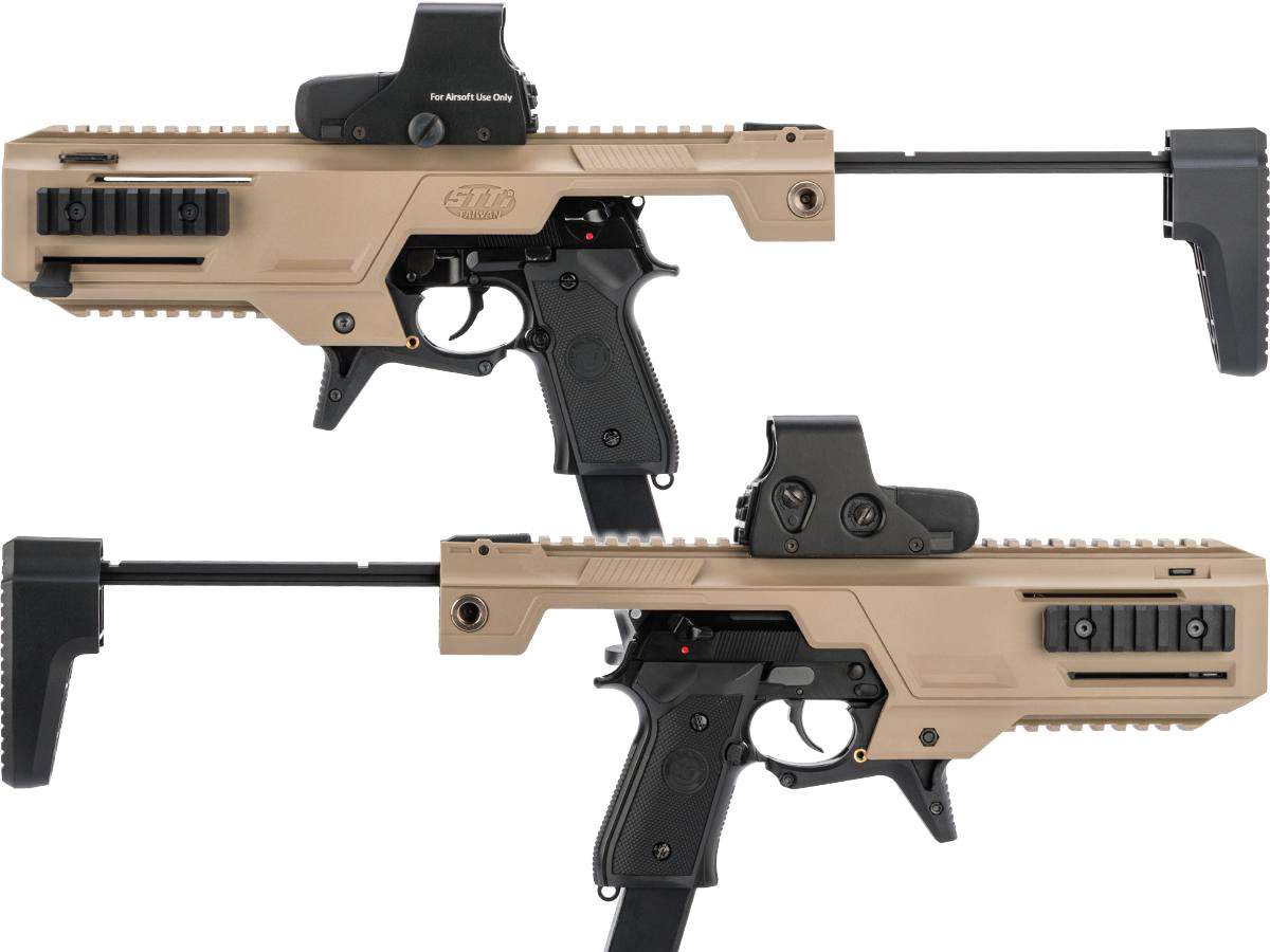 SRU STTI PDW Carbine Kit for M9 Series Gas Blowback Airsoft Pistols ...