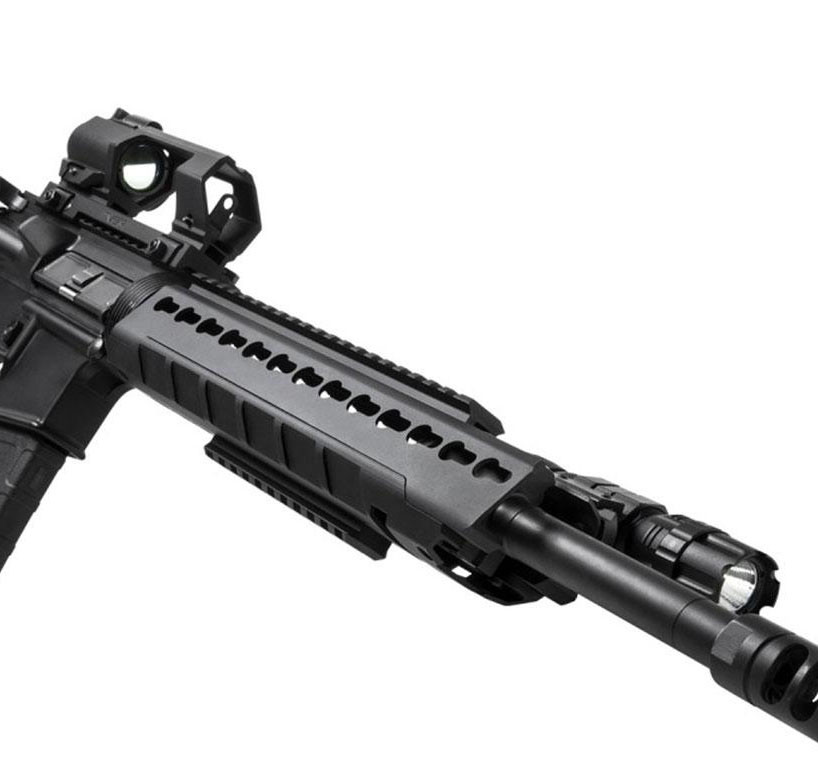 NcSTAR VISM Extended Keymod Triangle Mid-Length Handguard for M4 / AR15 ...