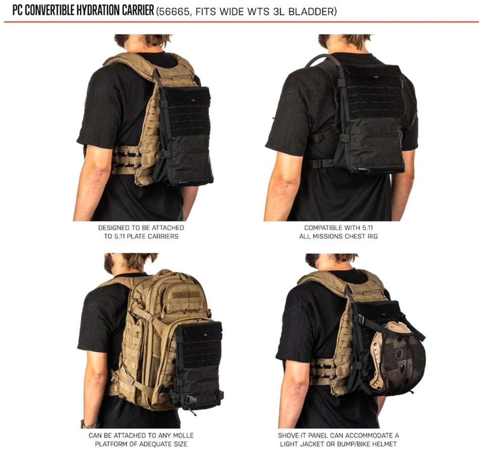 5.11 Tactical PC Convertible Hydration Carrier / Utility Pouch ...