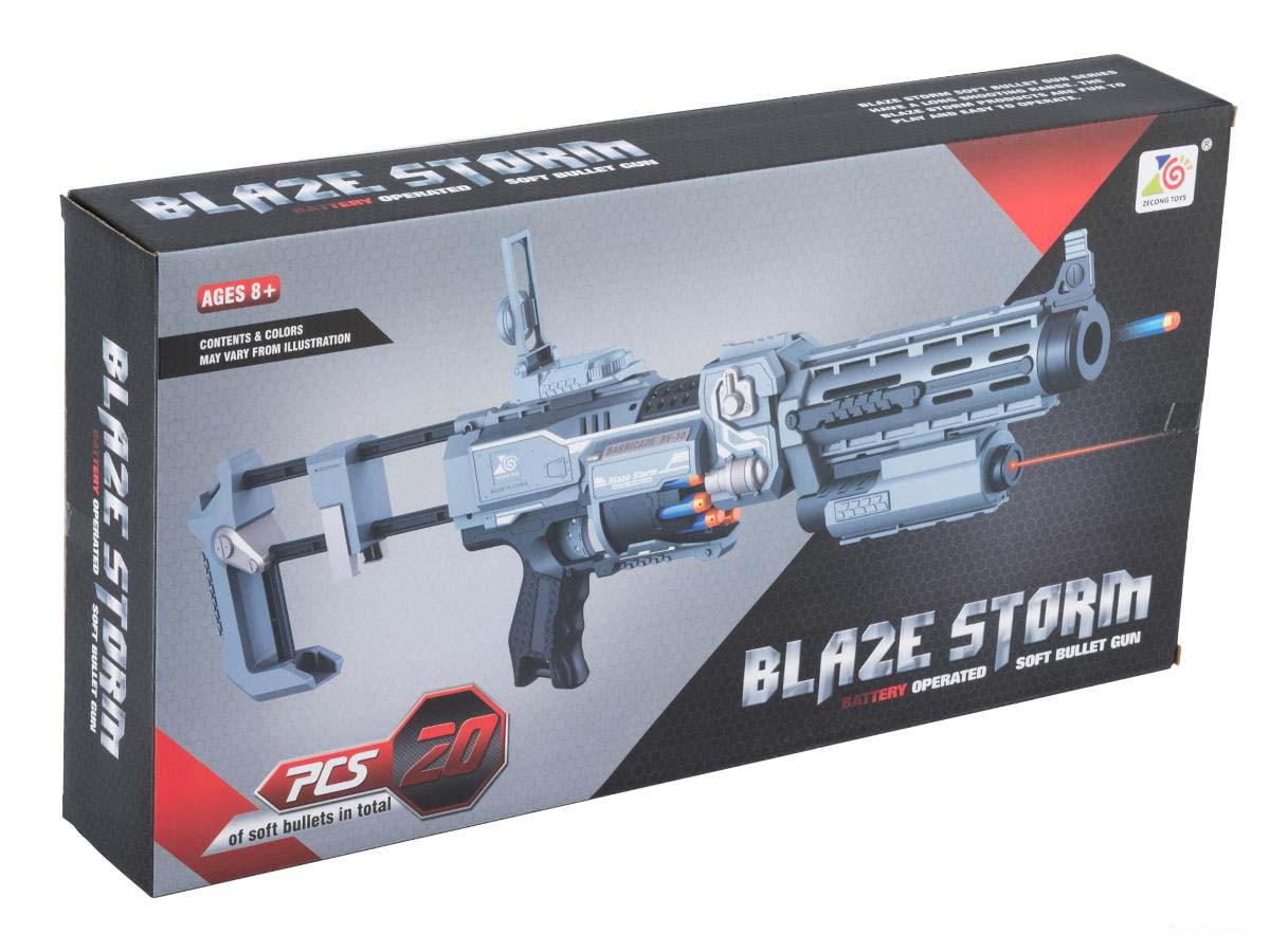 Blaze Storm Foam Blaster Full Auto Electric Foam Dart Rifle with Drum ...