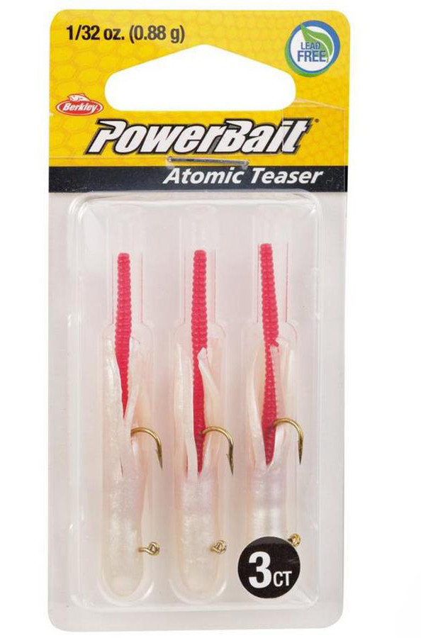 Berkley PowerBait Pre-Rigged Atomic Teasers (Color: Bleeding Pearl ...