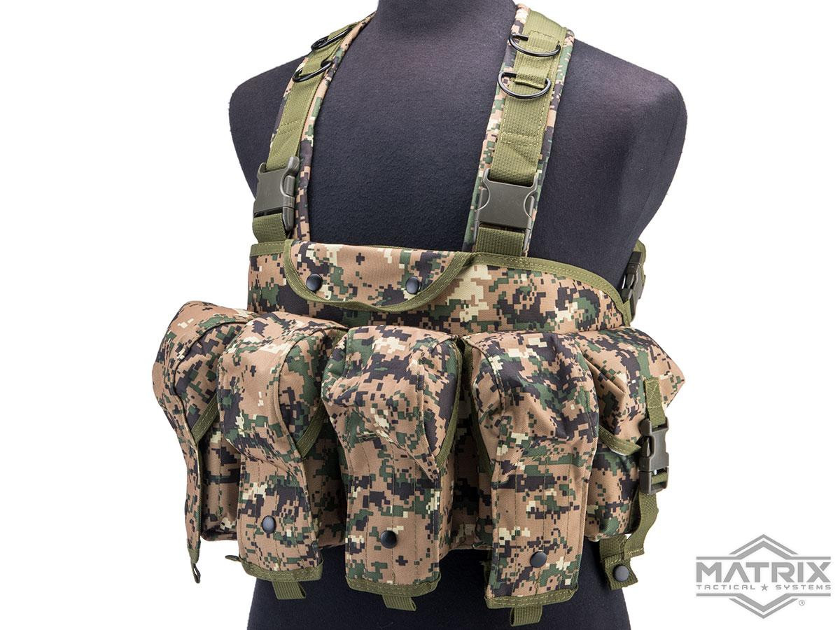 Matrix Tactical AK Chest Rig (Color: Digital Woodland) - Hero Outdoors
