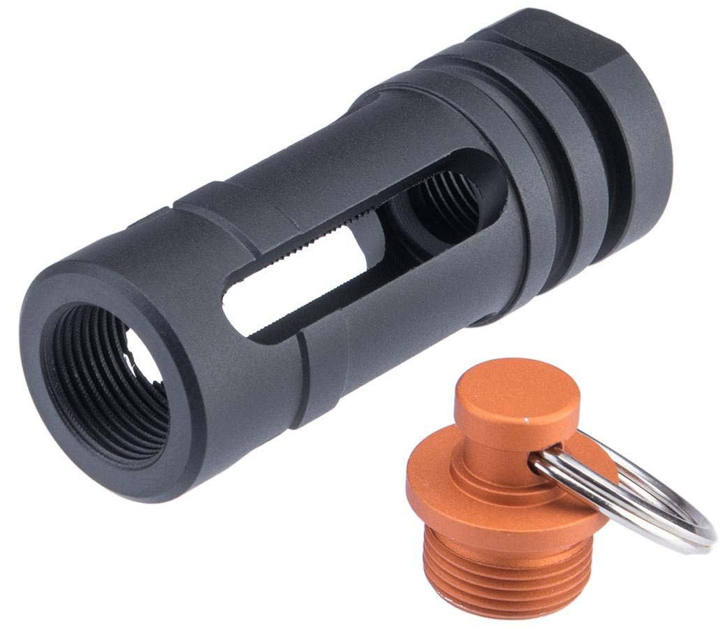 Matrix "PLUG" Muzzle Protection Keychain + 14mm Flash Hider Set (14mm ...