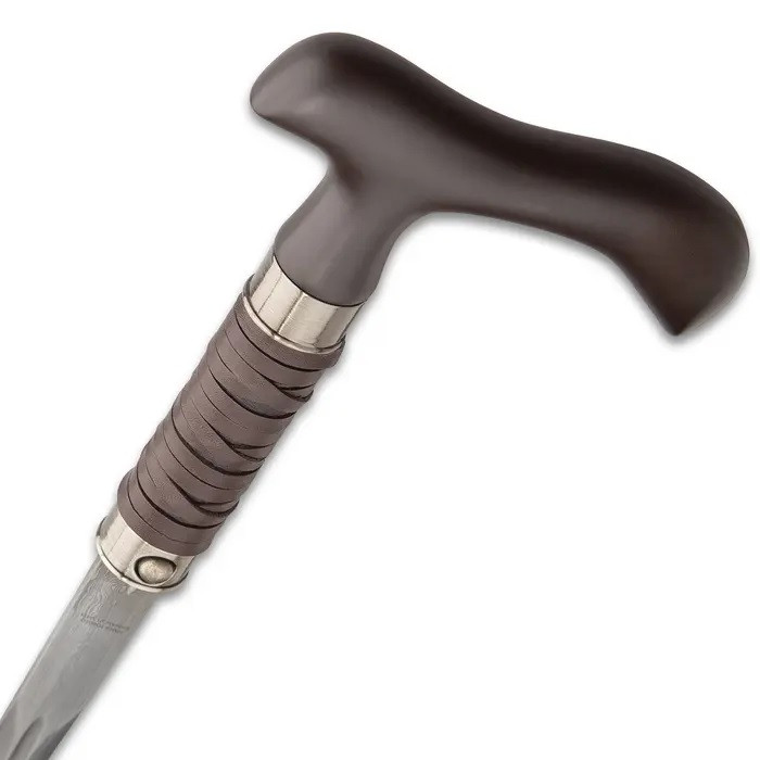 Shikoto Rurousha Forged Sword Cane Damascus - Hero Outdoors