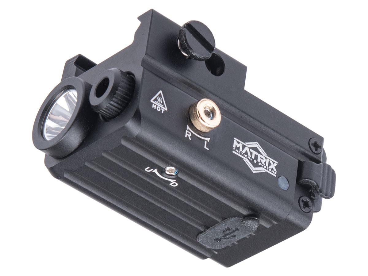 Matrix Tactical L53980 420 Lumen Pistol Flashlight w/ Green Laser ...
