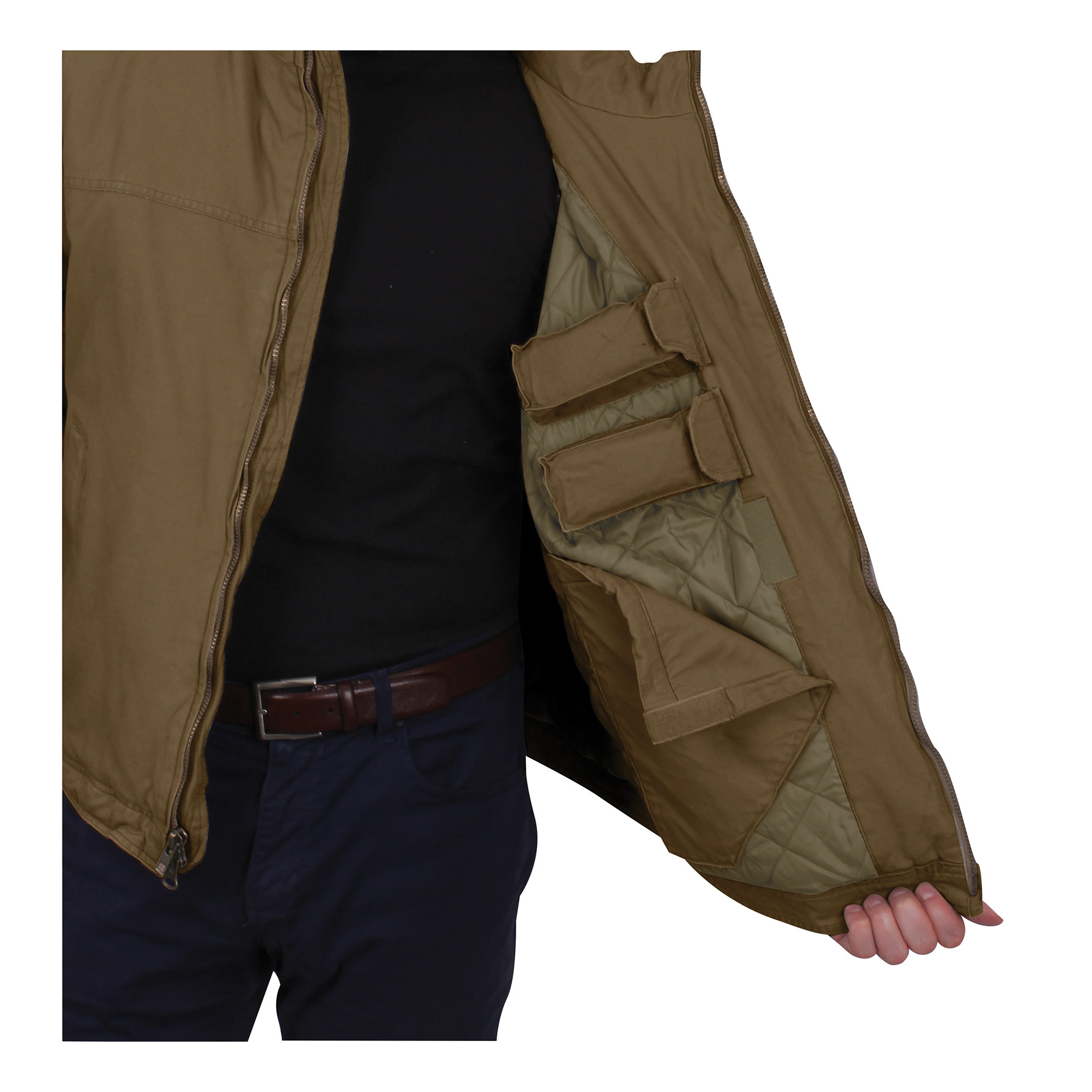 Rothco 3 Season Concealed Carry Jacket - Coyote Brown - Hero Outdoors
