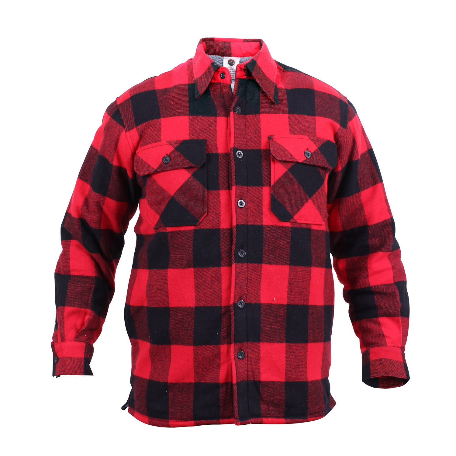 Rothco Extra Heavyweight Buffalo Plaid Sherpa Lined Flannel Shirt - Red ...