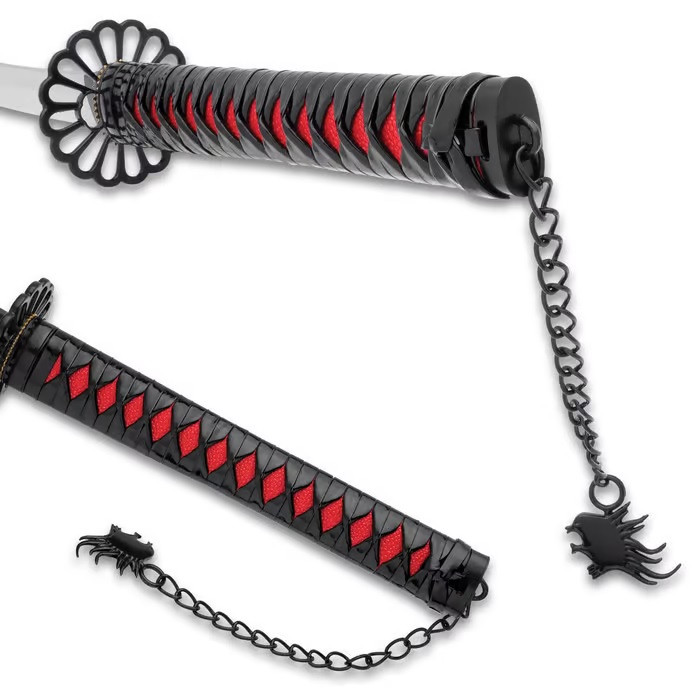 Kojiro Red Emperor Katana & Scabbard w/Stand - Hero Outdoors