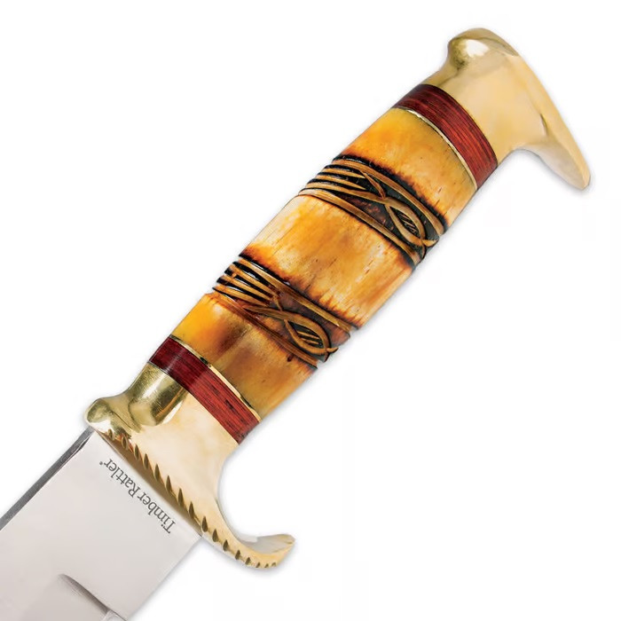 Timber Rattler Amarillo Skies Bowie Knife Genuine Bone - Hero Outdoors