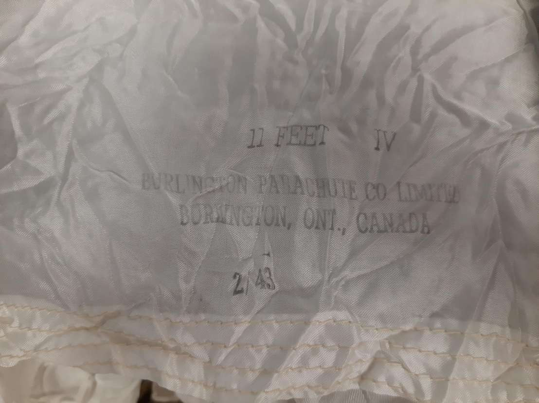 WW2 Canadian Armed Forces Parachute Canopy 11 Feet - Stamped - Hero ...