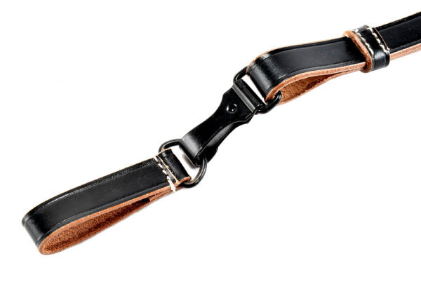 WW2 German Officers Black Leather Shoulder Cross Strap - Hero Outdoors