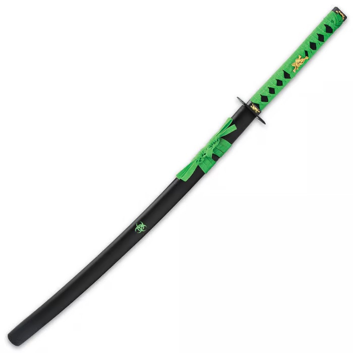 Zombie Hunter Green Katana & Scabbard - Hero Outdoors